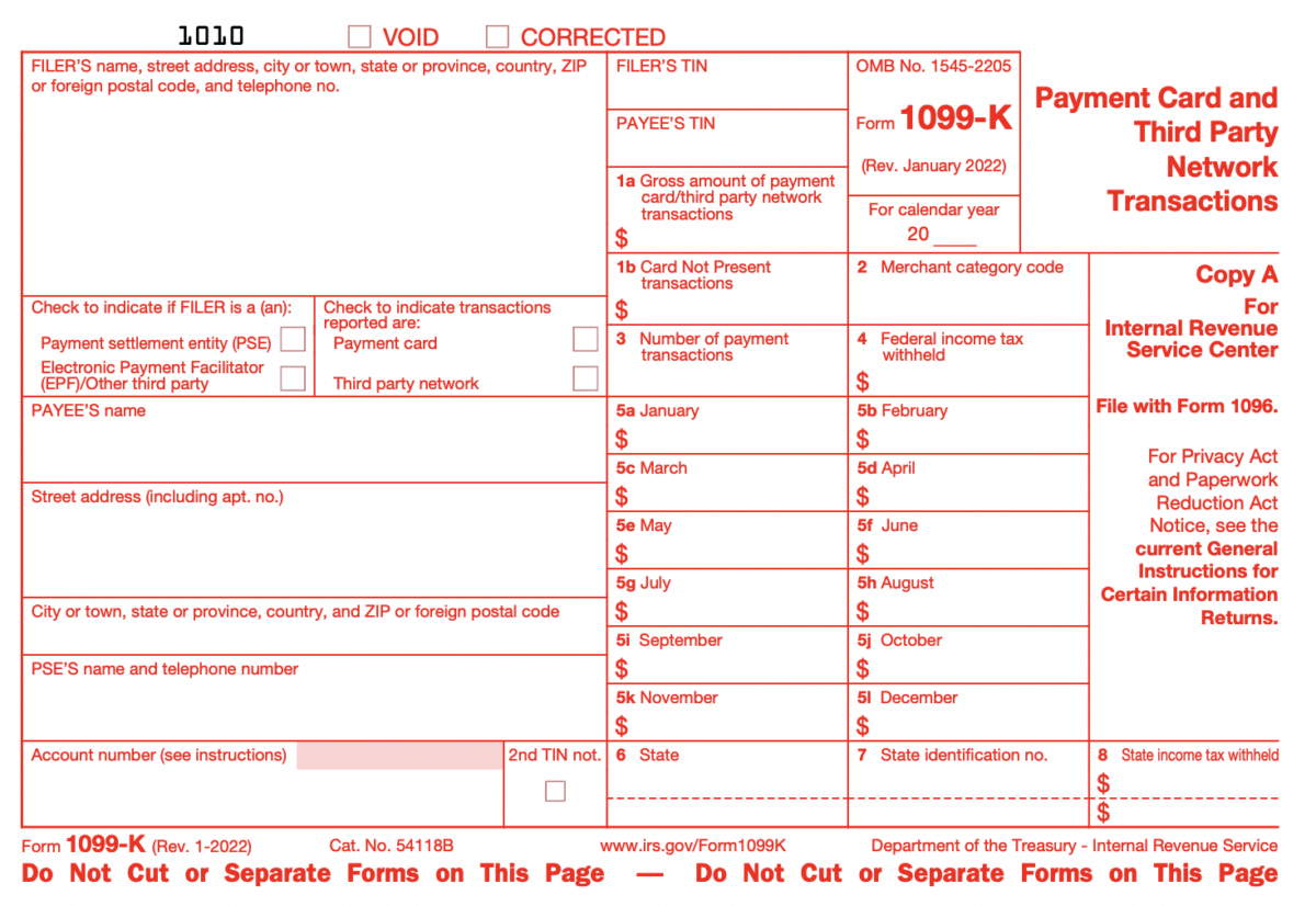 1099-Ks for Small Sellers - Seller Ledger
