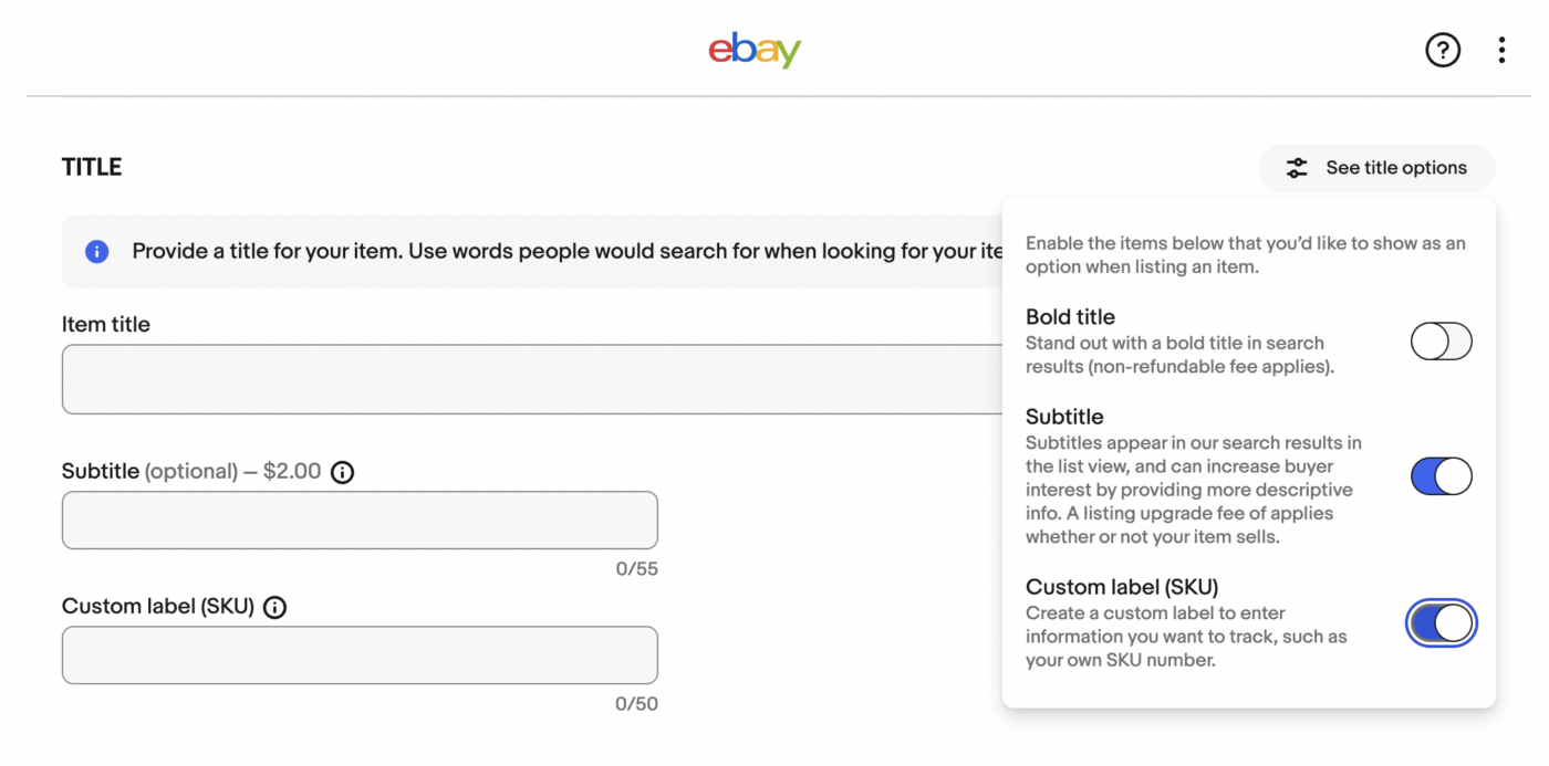 Tracking cost of goods sold with eBay - Seller Ledger