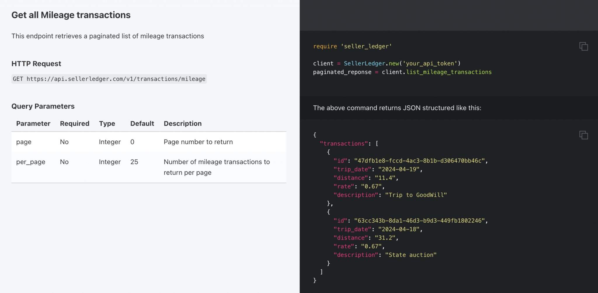 API Tutorial: Build a simple web app to load mileage trips into Seller Ledger - Seller Ledger